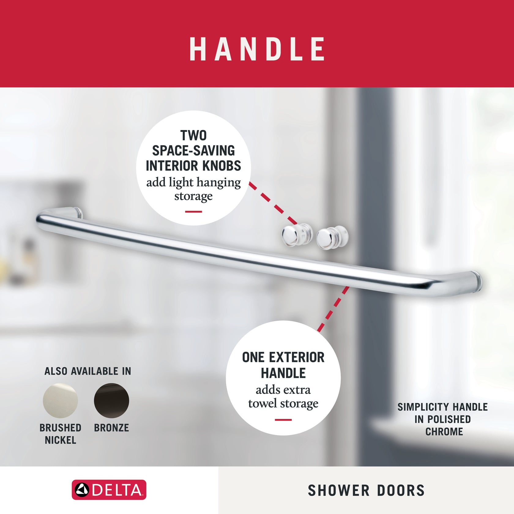 Mod 10mm Shower Door with Simplicity Handle
