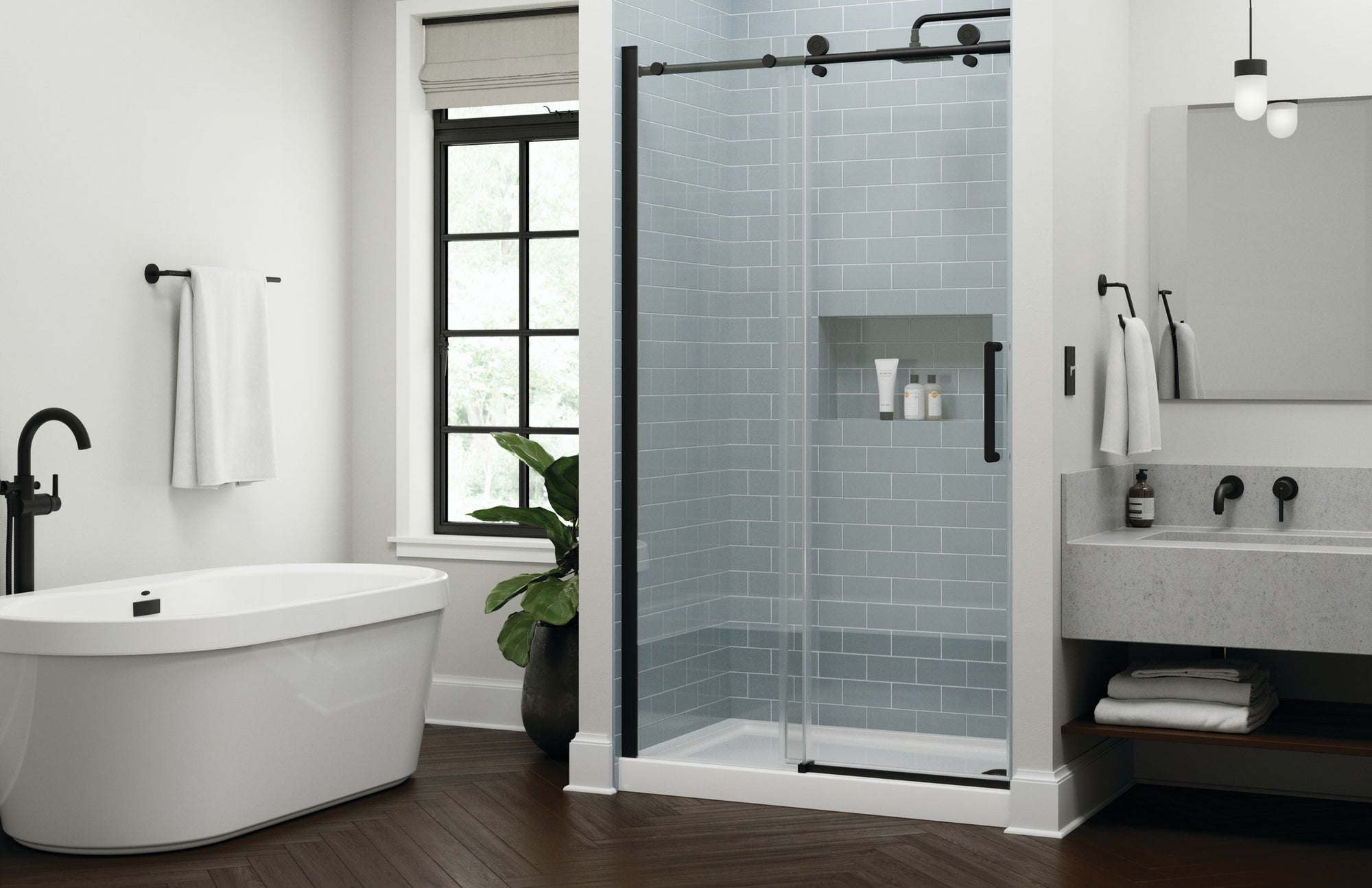 Shower Doors with No‑Cut Top Track
